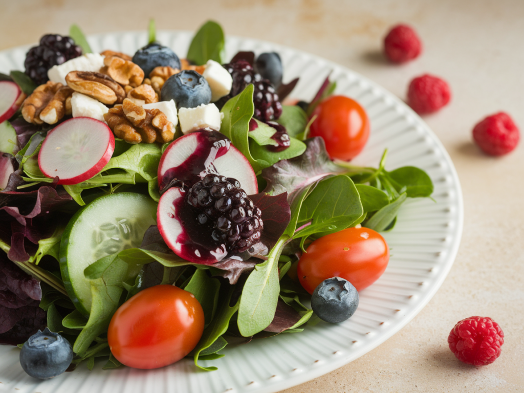 Vibrant Side Dishes – Fresh Garden Salad with Berry Jam Vinaigrette