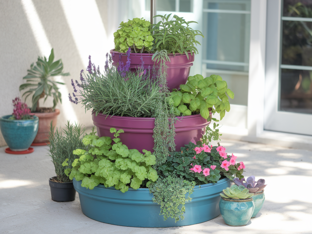 DIY Garden Towers & Hanging Planters – Maximize Small Spaces